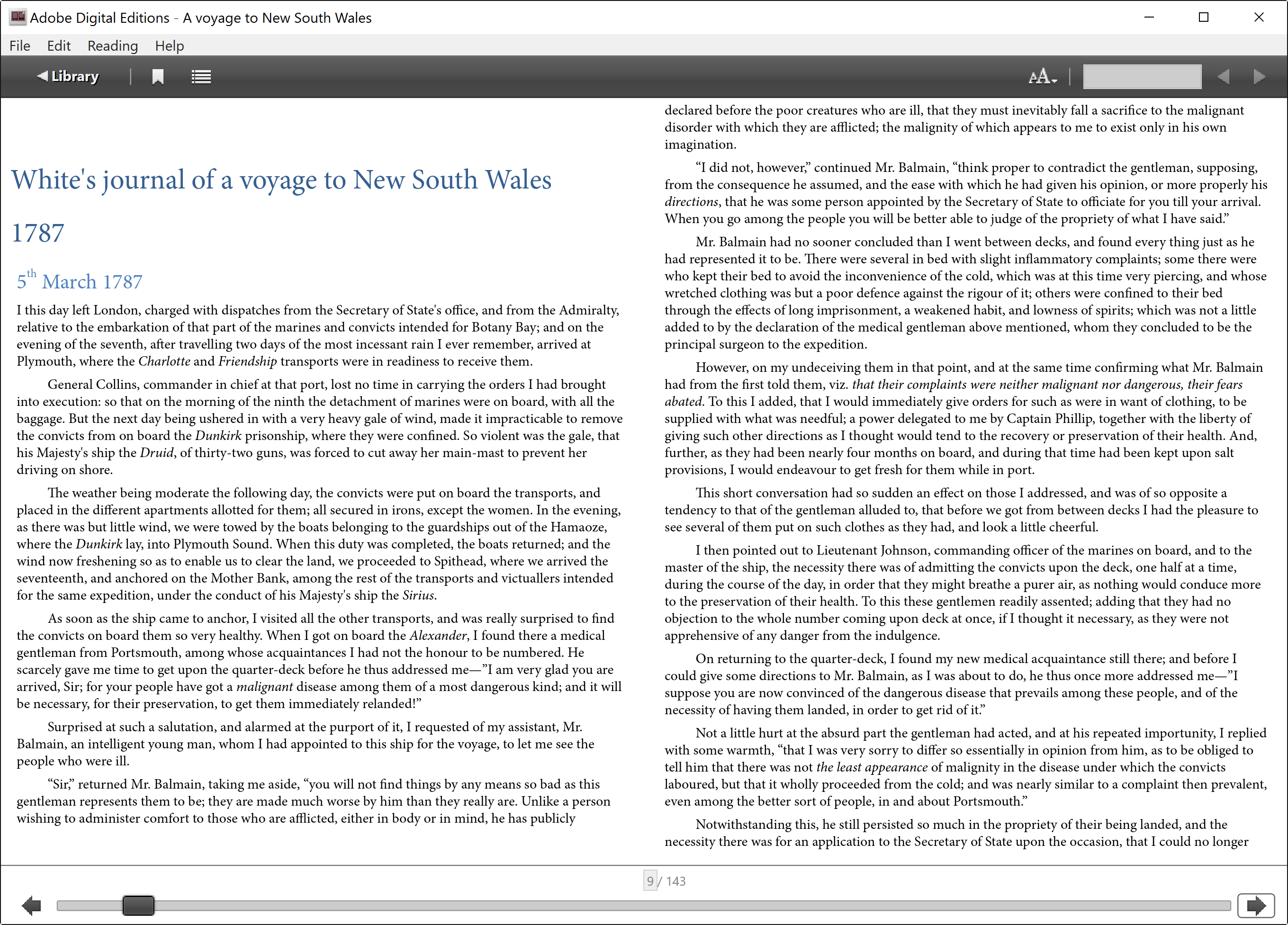 John White’s journal of ‘A voyage to New South Wales’ displayed in ...